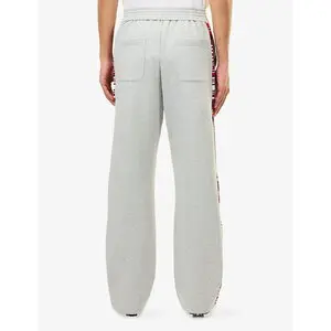 OSCAR OUYANG Stripe Panel Cotton-jersey Jogging Bottoms