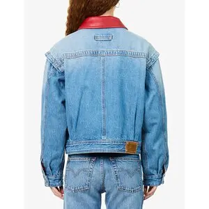 Isabel Marant Étoile Devyn Leather-collar Denim Jacket