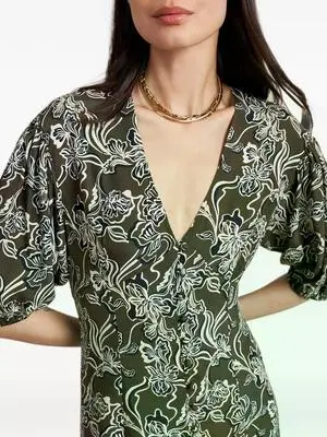 LA LIGNE Florence Floral-print Dress