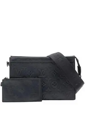 LOUIS VUITTON 2021-2026 Monogram Shadow Gaston Wearable Wallet Crossbody Bag - Black