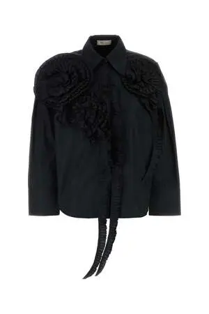 Blumarine Taffeta Shirt - Black