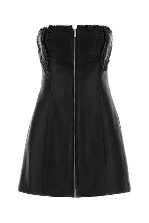 Blumarine Leather Mini Dress - Black
