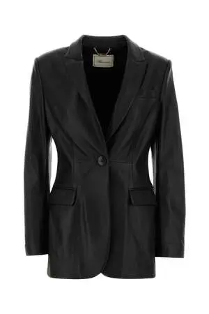 Blumarine Leather Blazer - Black