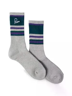 PARRA Signature Striped Socks - Grey