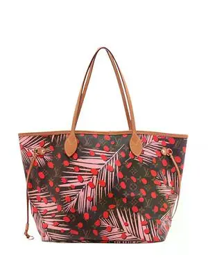LOUIS VUITTON 2016 Monogram Jungle Dots Neverfull Mm Tote Bag - Brown