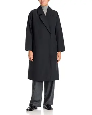 Eileen Fisher Light Cotton & Nylon Padded Trench Coat