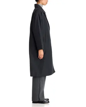 Eileen Fisher Light Cotton & Nylon Padded Trench Coat