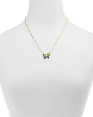 Valentino Garavani Vlogo Flutterby Butterfly Enamel Necklace, 15.5-19.5