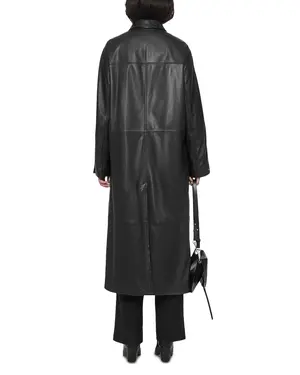 ALLSAINTS Orville Leather Long Coat