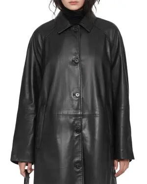 ALLSAINTS Orville Leather Long Coat
