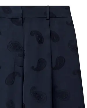 Emporio Armani Wide Leg Paisley Print Pants