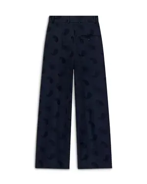 Emporio Armani Wide Leg Paisley Print Pants