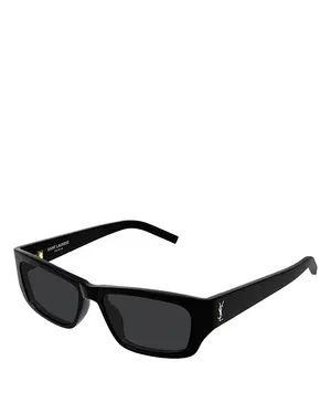 Saint Laurent Jazz Square Sunglasses, 54mm - Black