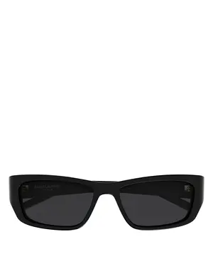 Saint Laurent Jazz Square Sunglasses, 54mm - Black