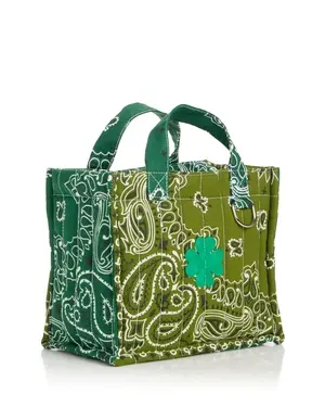 CALL IT BY YOUR NAME Mini Cabas Quilted Canvas Tote - Bronze