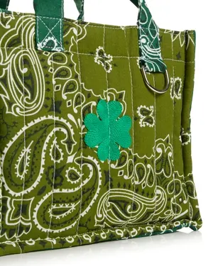 CALL IT BY YOUR NAME Mini Cabas Quilted Canvas Tote - Bronze