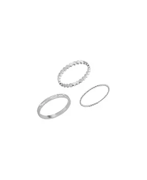 ATOLEA Daily Rings Set - Silver