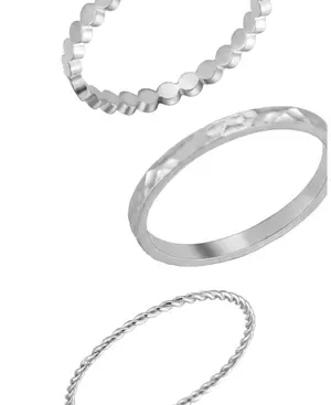 ATOLEA Daily Rings Set - Silver