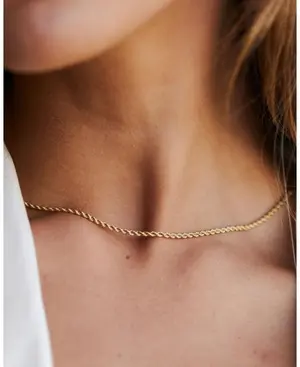 ATOLEA Calvi Rope Chain Necklace - Silver