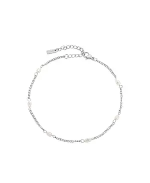 ATOLEA Freshwater Pearls Anklet - Silver