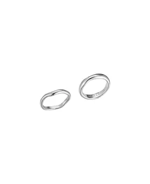 ATOLEA Gemini Stackable Rings - Silver