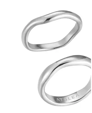 ATOLEA Gemini Stackable Rings - Silver