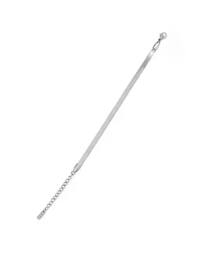 ATOLEA Kauai Herringbone Anklet - Silver