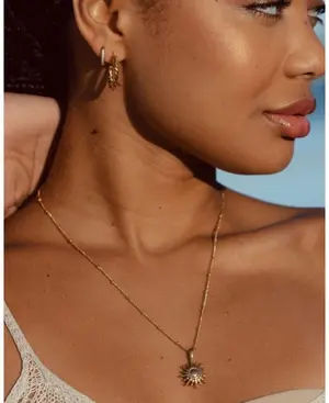 ATOLEA Sun Necklace - Gold
