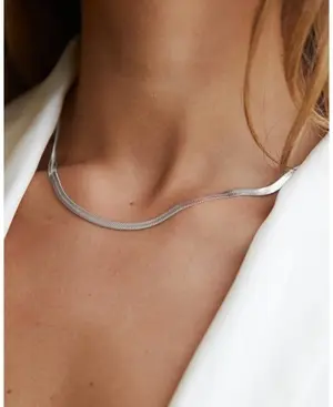 ATOLEA Kauai Herringbone Choker - Silver