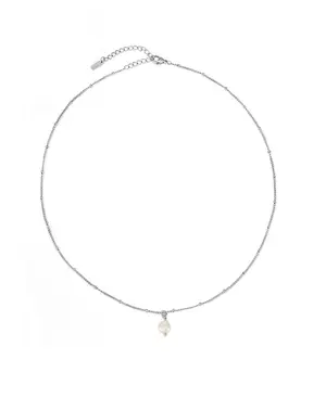 ATOLEA Baroque Pearl Pendant - Silver