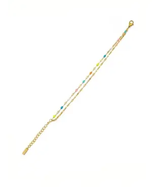 ATOLEA Rainbow Dainty Bracelet - Gold