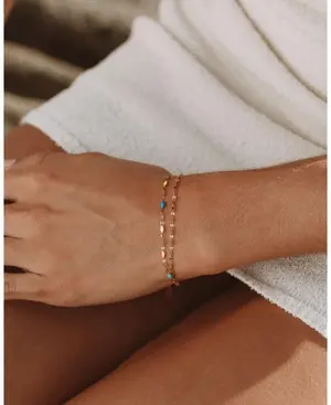 ATOLEA Rainbow Dainty Bracelet - Gold