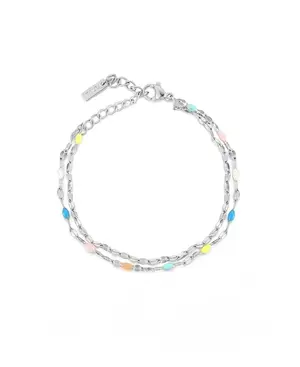 ATOLEA Rainbow Dainty Bracelet - Silver