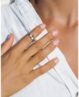 ATOLEA Sun Signet Ring - Silver