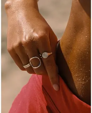 ATOLEA Sun Signet Ring - Silver