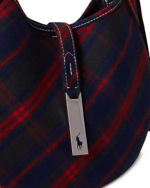 Polo Ralph Lauren Polo Id Plaid Twill Small Shoulder Bag