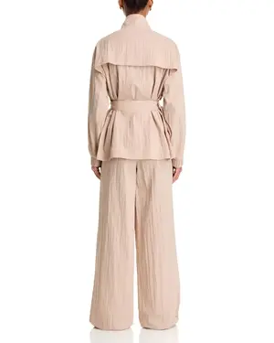 AYA MUSE Voro Collared Tie Waist Jacket