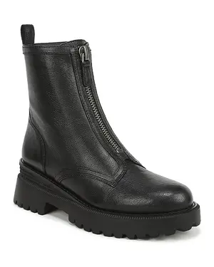 Sam Edelman Grove Zip Front Leather Ankle Boots