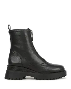 Sam Edelman Grove Zip Front Leather Ankle Boots