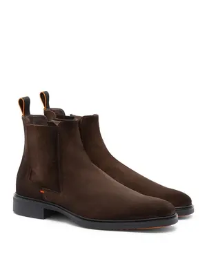 Santoni Suede Chelsea Boots