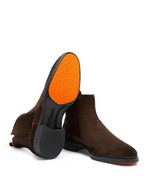 Santoni Suede Chelsea Boots