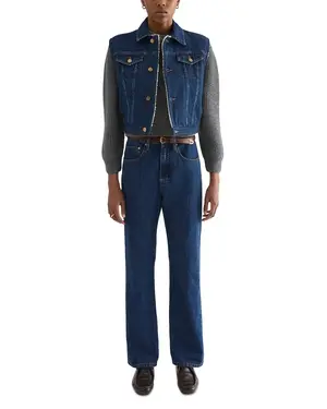 JIL SANDER Mid Rise Lightweight Denim Flare Jeans In Medium