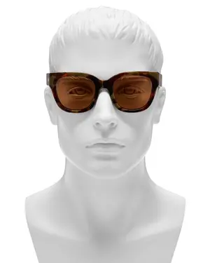 Prada Square Sunglasses, 52mm