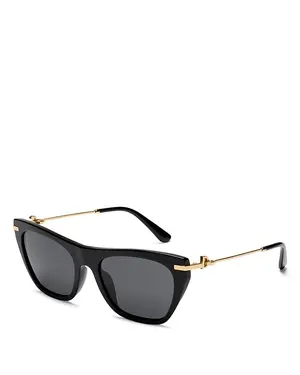 Dolce & Gabbana Cat Eye Sunglasses, 55mm - Black