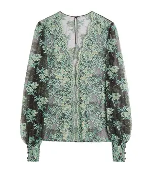 Valentino Garavani Lace Long-sleeve Blouse - Pink