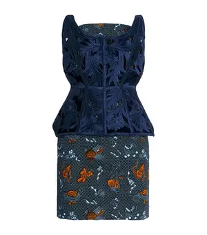 CHRISTIE BROWN Velvet Embroidered Cut-out Corset
