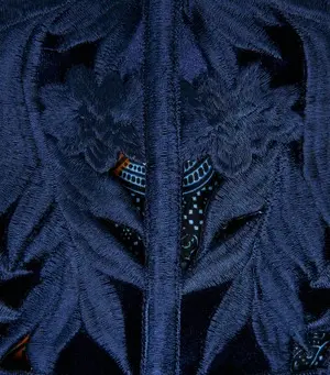 CHRISTIE BROWN Velvet Embroidered Cut-out Corset