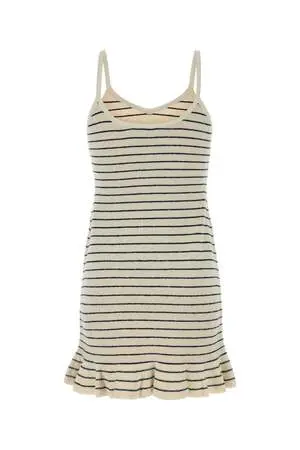 JW Anderson Embroidered Cotton Blend Mini Dress - Multicolor