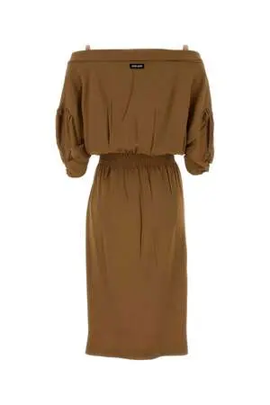 Miu Miu Camel Crepe Dress