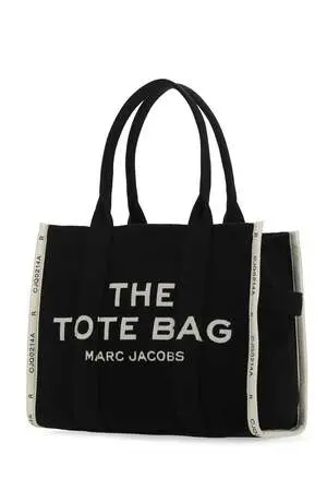 Marc Jacobs Canvas The Tote Shopping Bag - Black